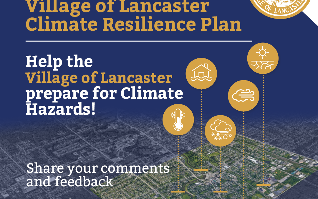 Climate Resilience Plan Invite - Village of Lancaster, NY